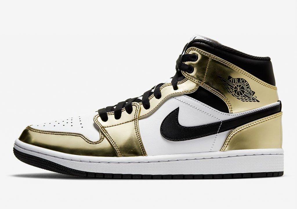 【Nike Air Jordan 1 Mid SE "Metallic Gold”】ナイキ エア ジョーダン 1 ミッド SE “メタリック ...