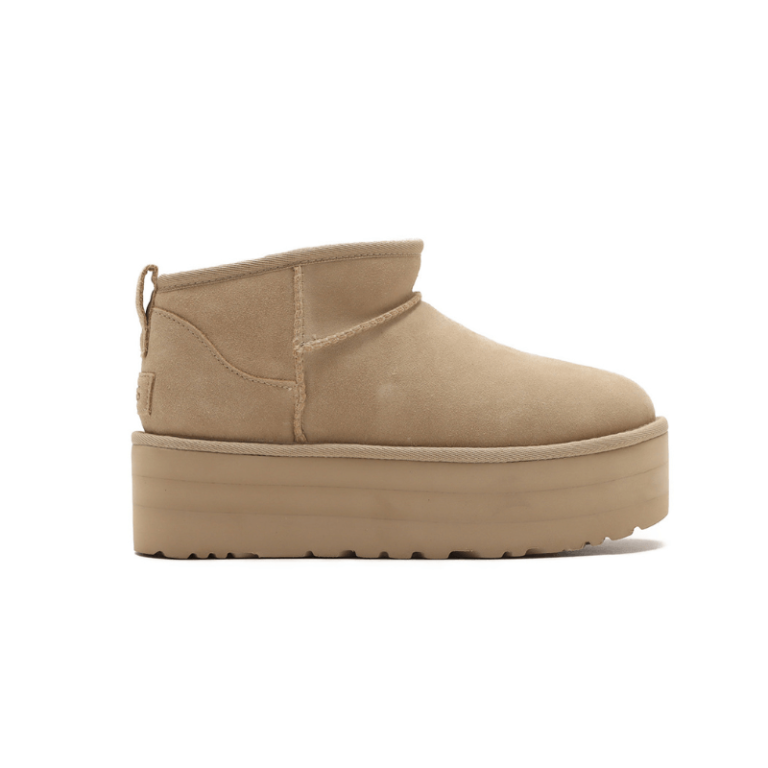 9月6日発売【atmos pink x UGG® Classic Ultra Mini Platform】大人気ブーツのatmos pink別注カラー